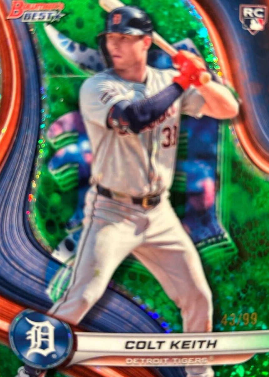 Colt Keith 2024 Bowman's Best #28 Green Mini-Diamond Refractor /99 ...