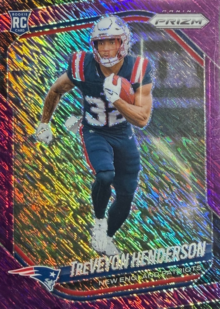 TreVeyon Henderson 2025 Prizm #343 Purple Shimmer /15 Price Guide ...