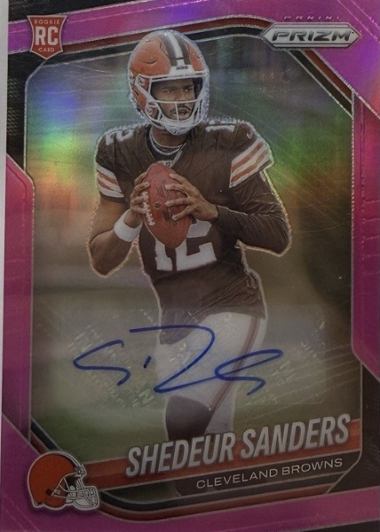 Shedeur Sanders 2025 Prizm #302 Rookie Autographs - Pink Price Guide ...