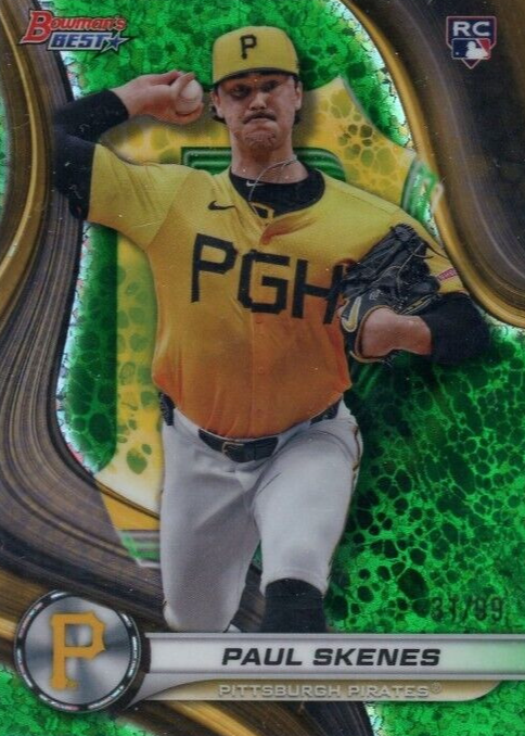 Paul Skenes 2024 Bowman's Best #53 Green Mini-Diamond Refractor /99 ...