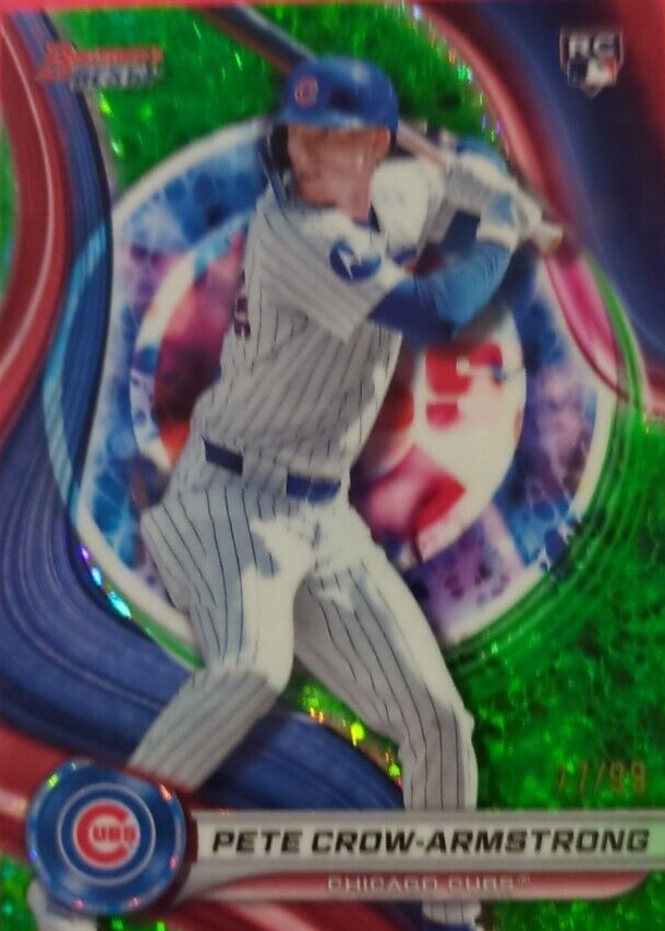 Pete Crow-Armstrong 2024 Bowman's Best #17 Green Mini-Diamond Refractor ...