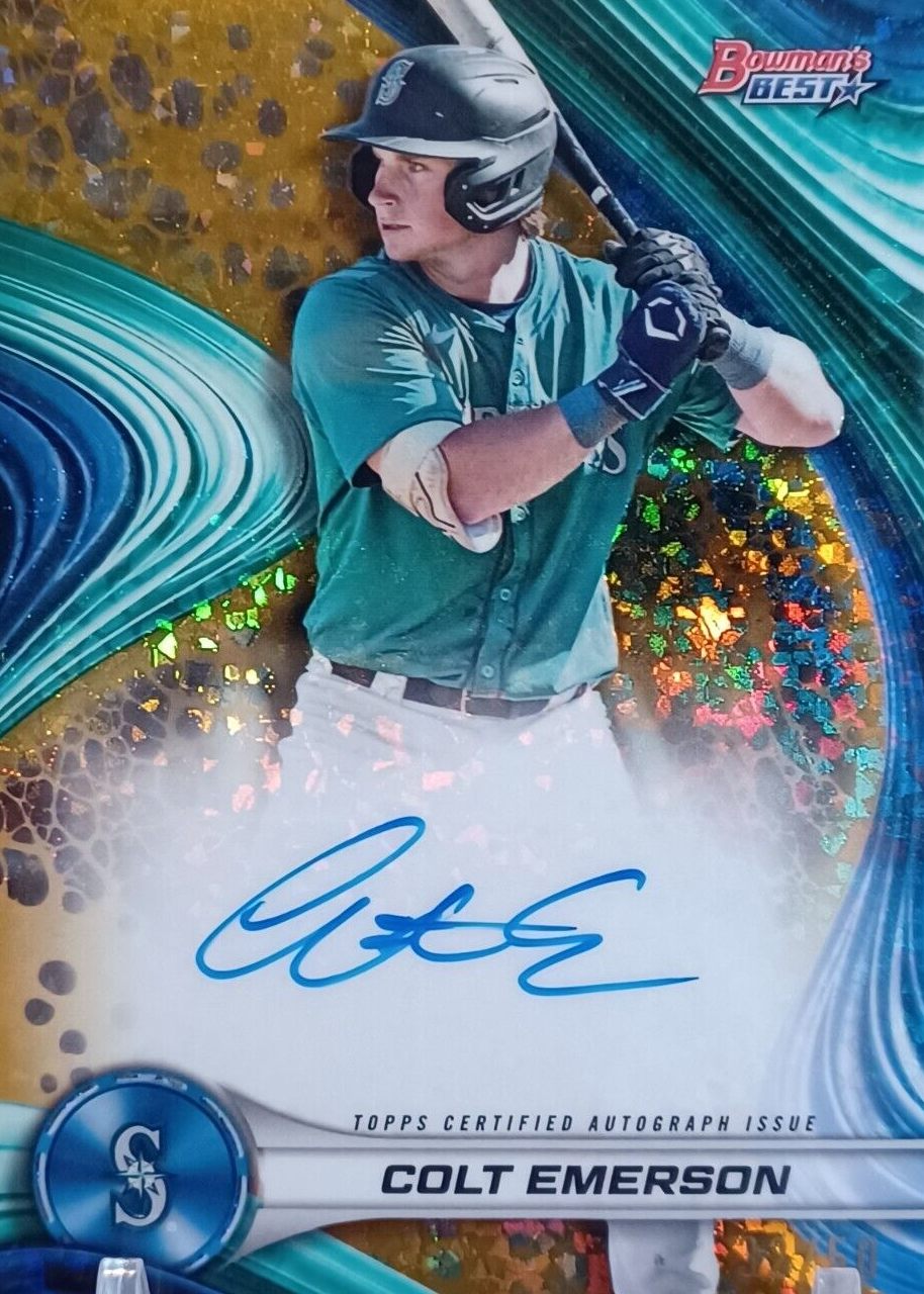Colt Emerson 2024 Bowman's Best #B24-CE Best of 2024 Autographs - Gold ...