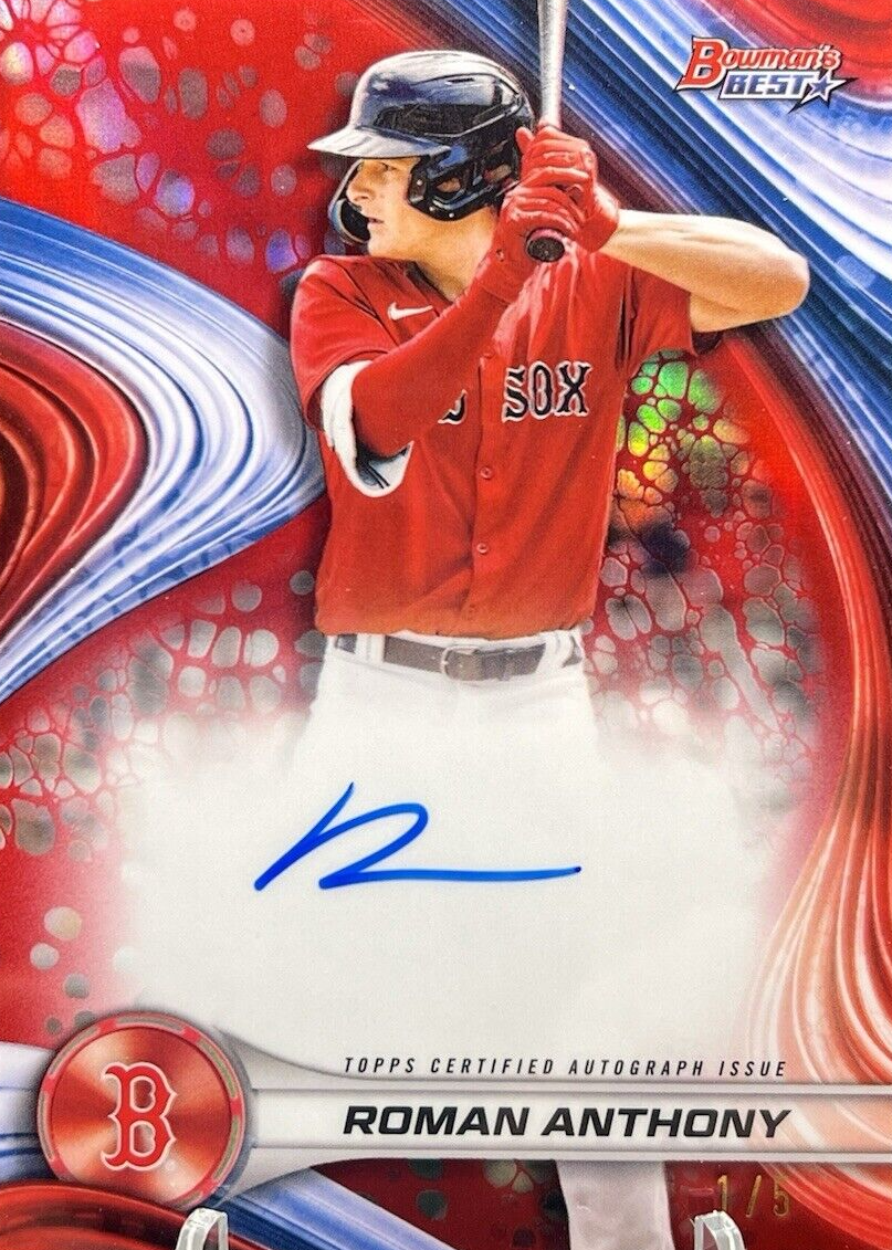 Roman Anthony 2024 Bowman's Best #B24-RA Best of 2024 Autographs - Red ...