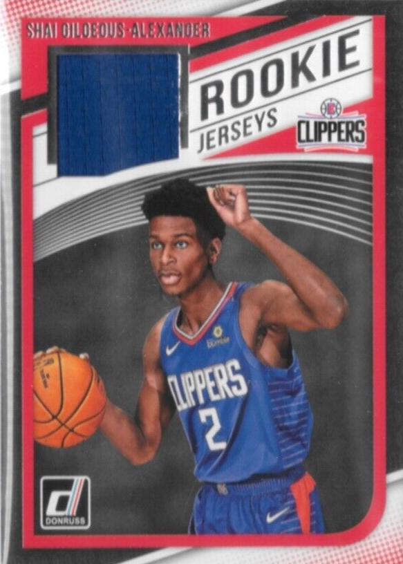 Shai Gilgeous-Alexander 2018 Donruss #RJ-SGA Rookie Jerseys Price Guide ...