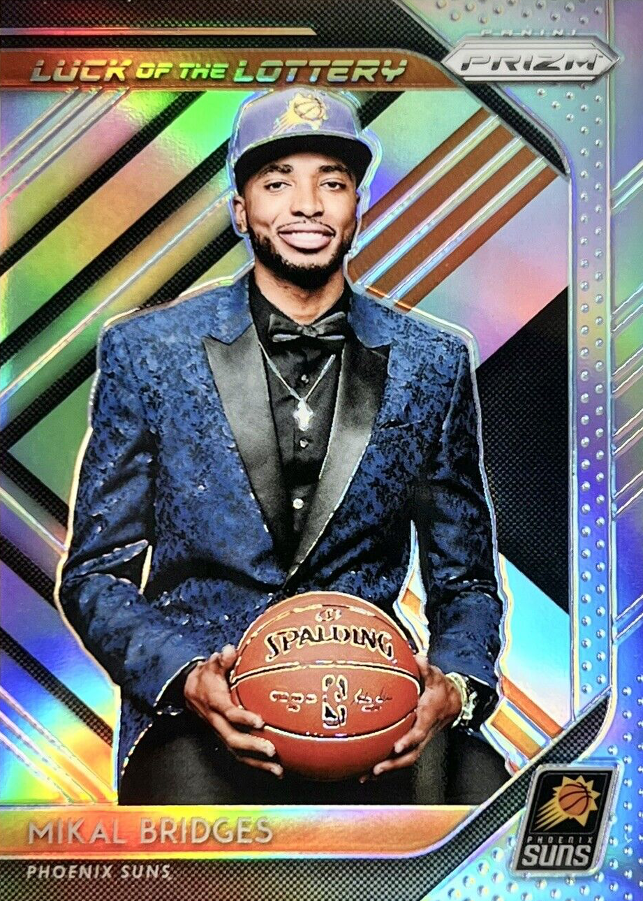 Mikal Bridges 2018 Prizm #10 Luck of the Lottery - Silver Price Guide ...