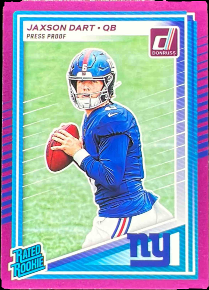 Jaxson Dart 2025 Donruss #400 Rated Rookie - Press Proof Purple Price ...