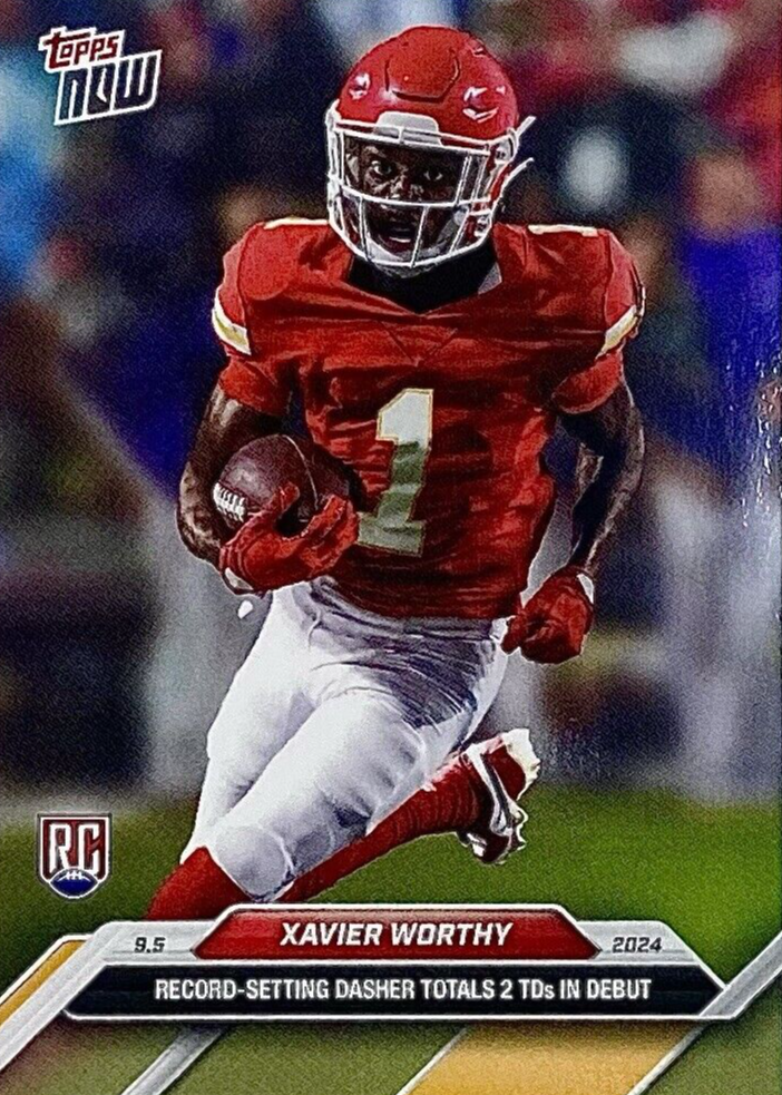 Xavier Worthy 2024 Topps Now #1 Base (Print Run: 19,260) Price Guide ...