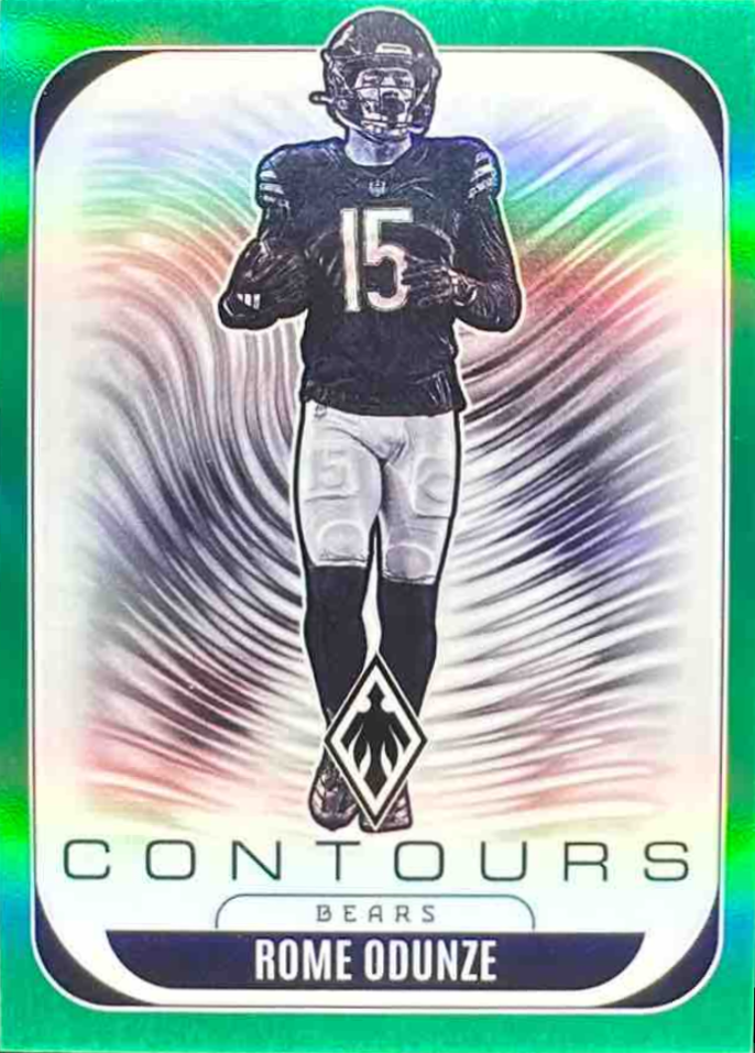 Rome Odunze 2025 Phoenix #6 Contours - Green /99 Price Guide - Sports ...