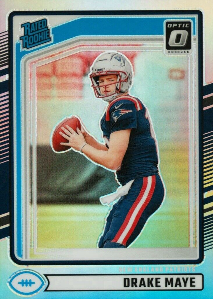 Drake Maye 2024 Donruss #379 Optic Preview - Holo Price Guide - Sports ...