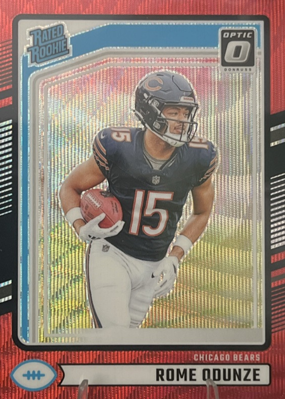 Rome Odunze 2024 Donruss #309 Optic Preview - Red Wave Price Guide ...
