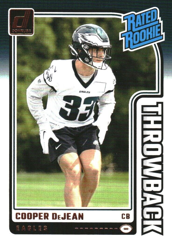 Cooper DeJean 2024 Donruss #47 Rated Rookies Throwback Price Guide ...