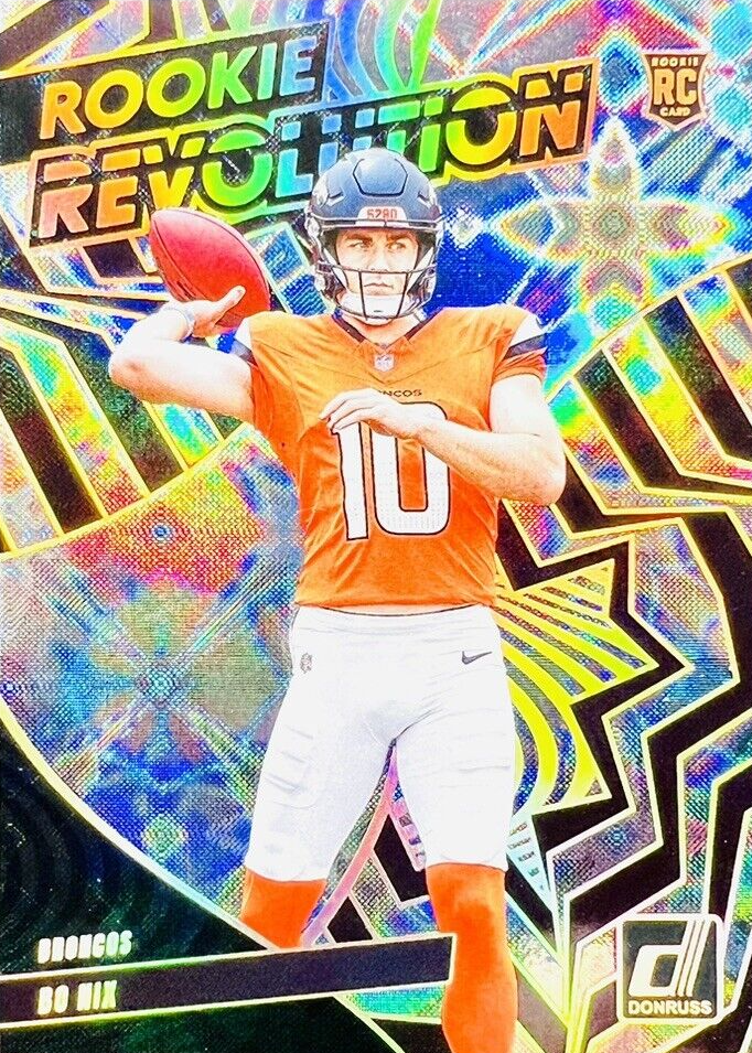 Bo Nix 2024 Donruss #12 Rookie Revolution - Galactic /(SSP) Price Guide ...