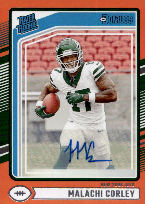 Malachi Corley 2024 Donruss #333 Rated Rookie Autographs - Orange Price ...