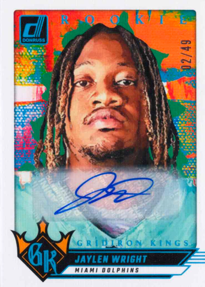 Jaylen Wright 2024 Donruss #20 Rookie Gridiron Kings Autographs /49 ...