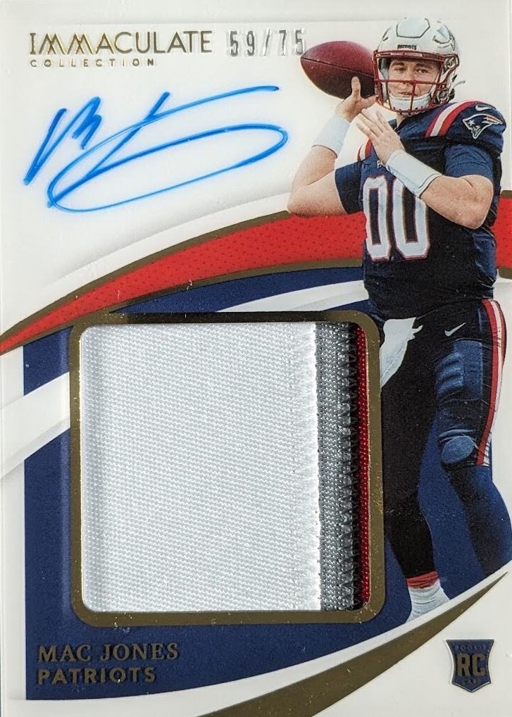 Mac Jones 2021 Immaculate #PPA-MJ Premium Rookie Patch Autographs (/75 ...