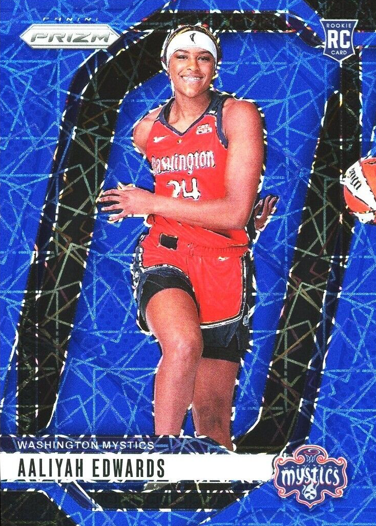 Aaliyah Edwards 2024 Prizm WNBA #142 Rookie Variation - Blue Velocity ...