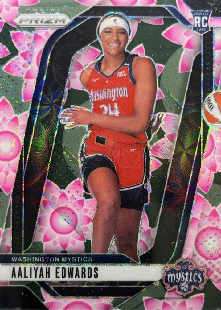 Aaliyah Edwards 2024 Prizm WNBA #142 Rookie Variation - Lotus Flower ...