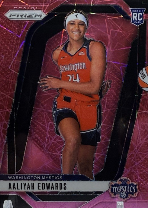 Aaliyah Edwards 2024 Prizm WNBA #142 Rookie Variation - Pink Velocity ...