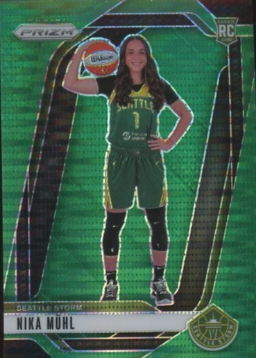 Nika Muhl 2024 Prizm WNBA #146 Rookie Variation - Green Pulsar /25 ...