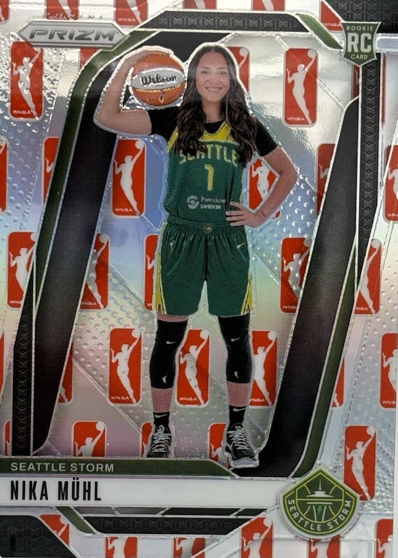 Nika Muhl 2024 Prizm WNBA #146 Rookie Variation - WNBA Logo Price Guide ...