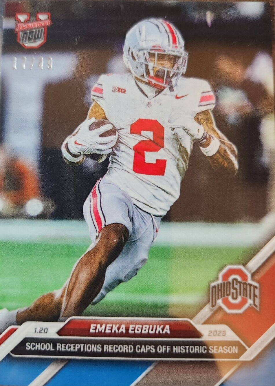 Emeka Egbuka 2024 Bowman U Now #OS-01 Blue /49 Price Guide - Sports ...