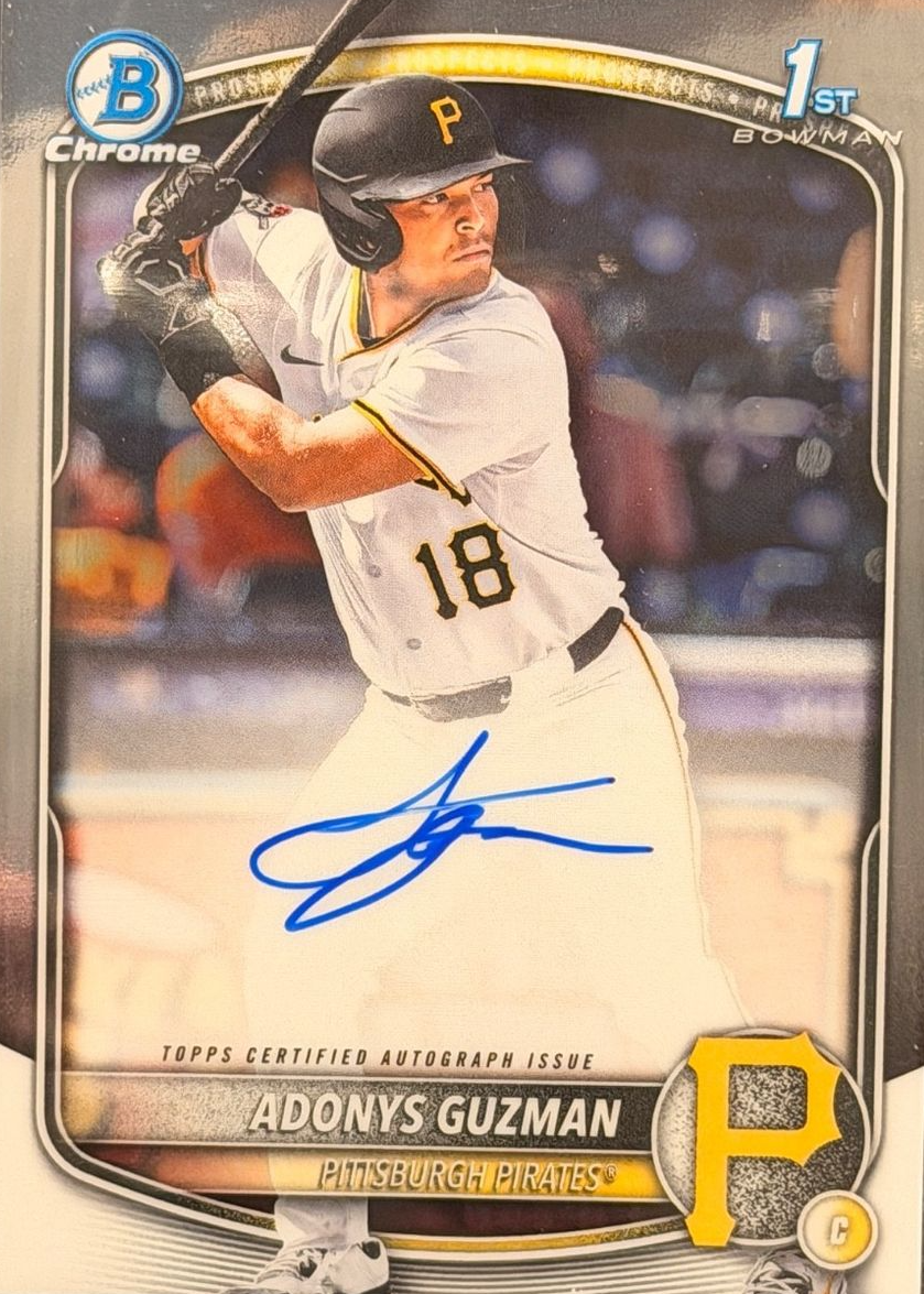 Adonys Guzman 2025 Bowman Draft #CPA-AG Chrome Prospect Auto (1st ...