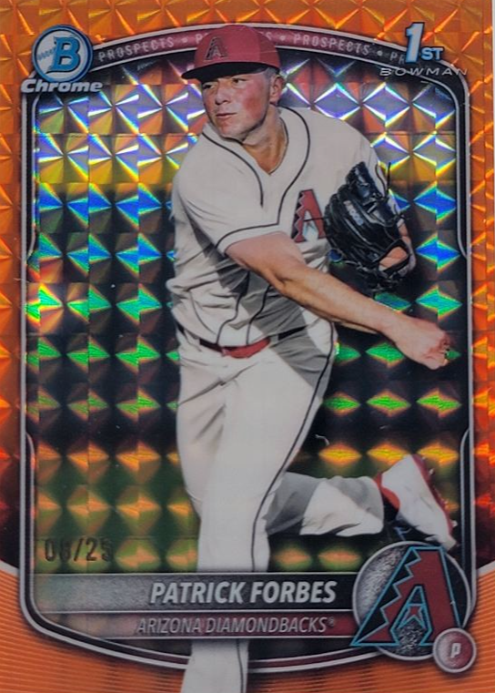 Patrick Forbes 2025 Bowman Draft #BDC-89 Chrome - Orange Geometric ...
