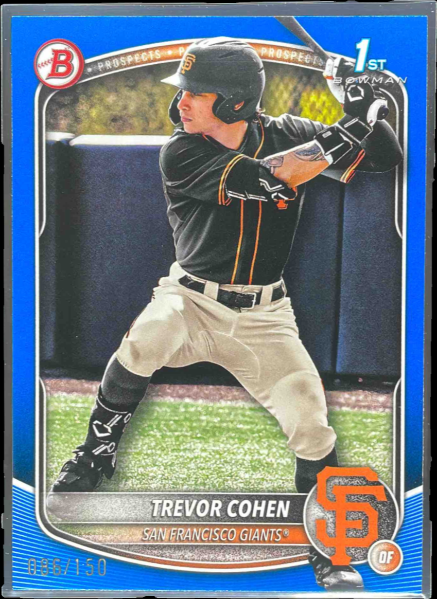 Trevor Cohen 2025 Bowman Draft #BD-46 Blue Border /150 Price Guide ...