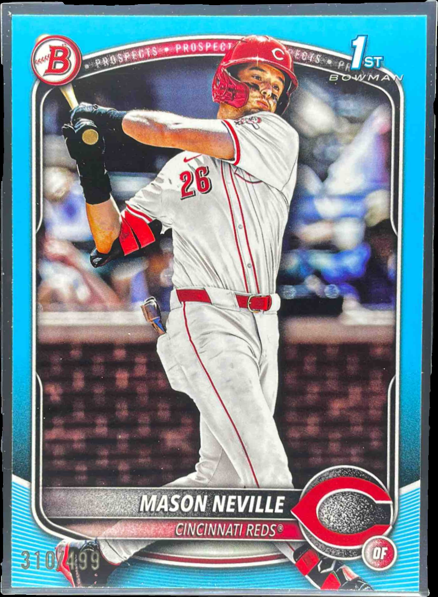 Mason Neville 2025 Bowman Draft #BD-109 Sky Blue Border /499 Price ...