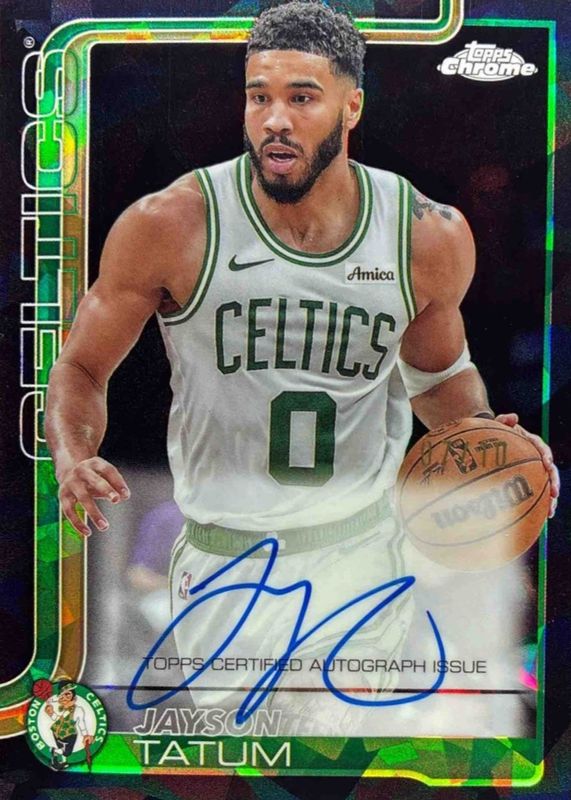 Jayson Tatum 2025 Topps Chrome Sapphire Edition #TCA-JT Autographs ...
