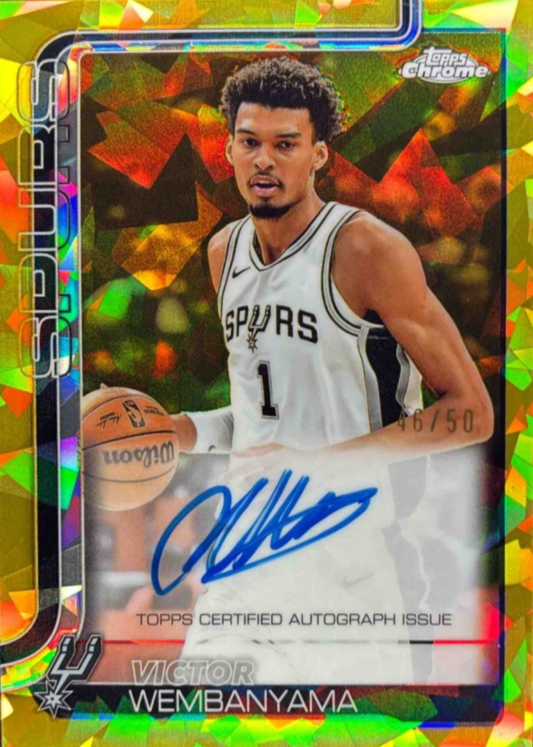 Victor Wembanyama 2025 Topps Chrome Sapphire Edition #TCA-VW Autographs ...