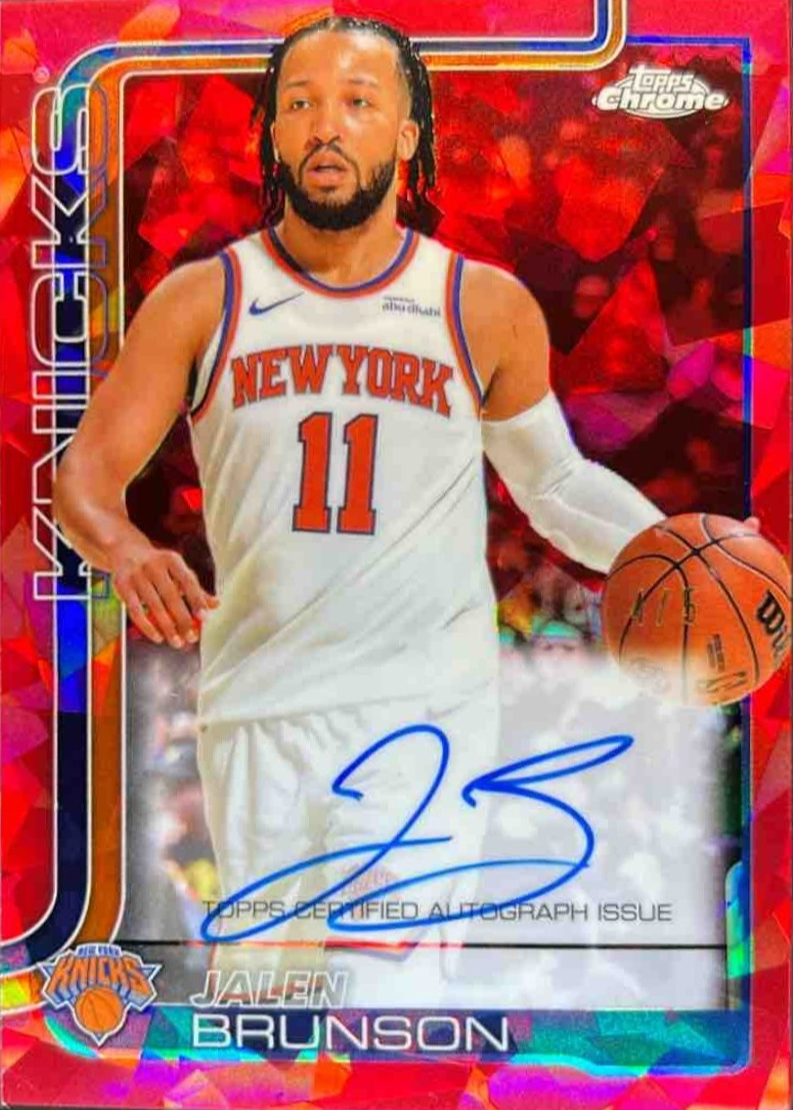 Jalen Brunson 2025 Topps Chrome Sapphire Edition #TCA-JB Autographs ...