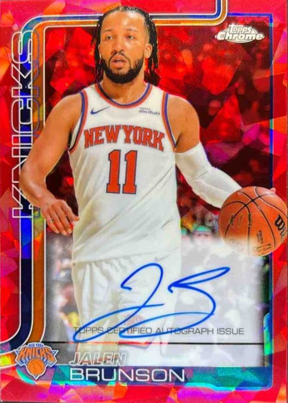 Jalen Brunson 2025 Topps Chrome Sapphire Edition #TCA-JB Autographs ...