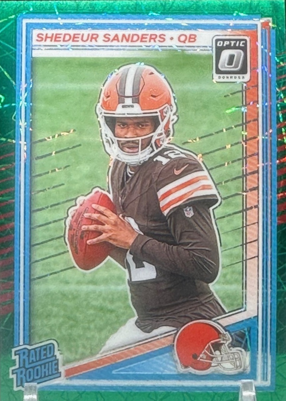 Shedeur Sanders 2025 Optic #203 Green Velocity Price Guide - Sports ...