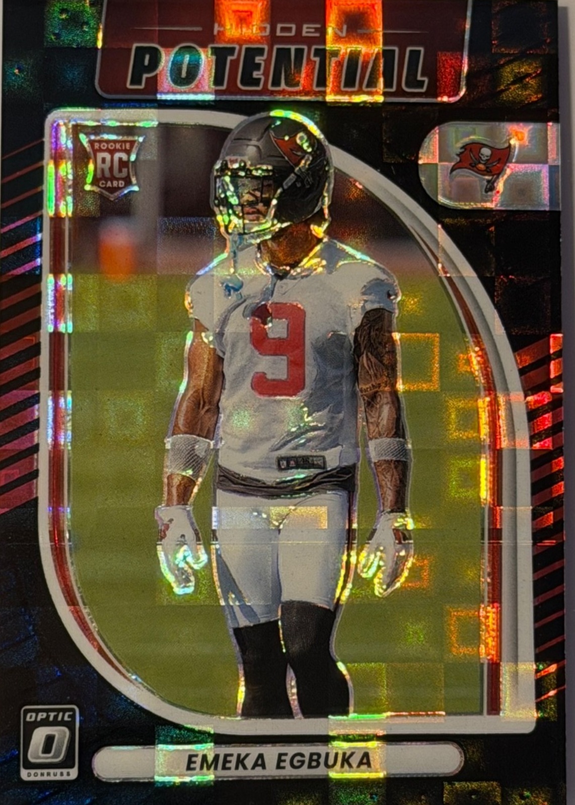 Emeka Egbuka 2025 Optic #15 Hidden Potential - Black Pandora /149 Price ...