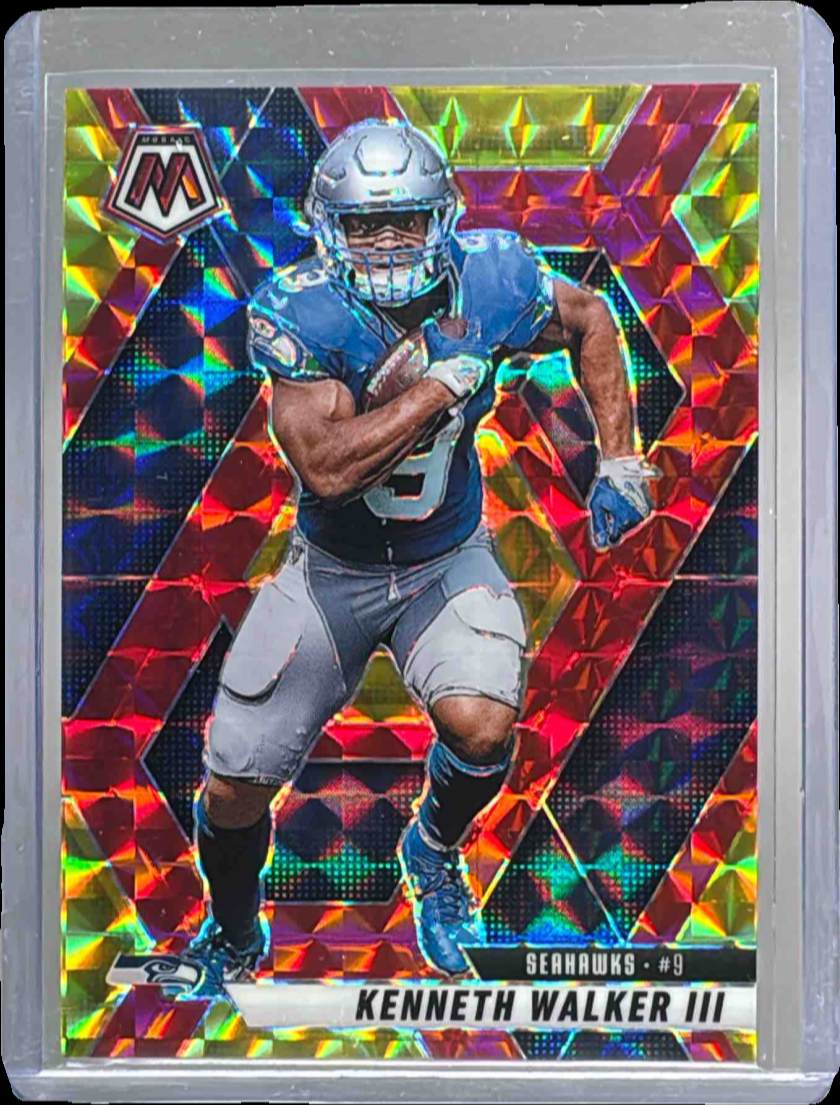 Kenneth Walker III 2025 Mosaic #149 Choice Red & Yellow /89 Price Guide ...