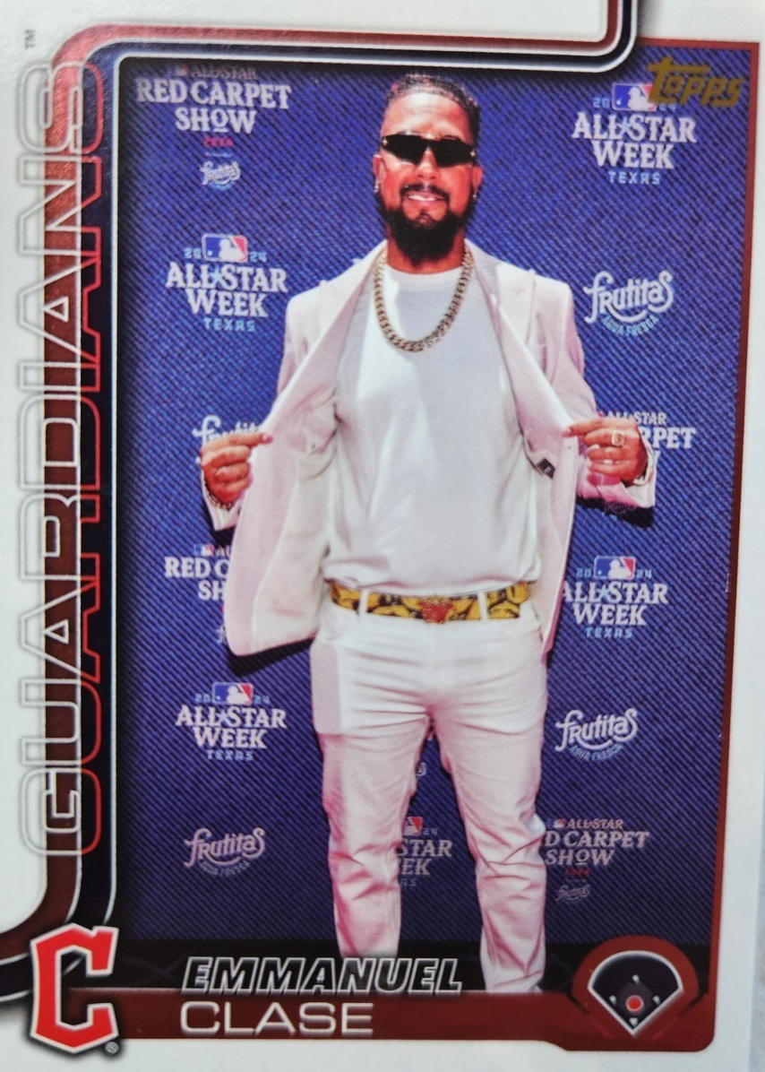 Emmanuel Clase 2025 Topps #326 Golden Mirror Image Variation /(SSP ...