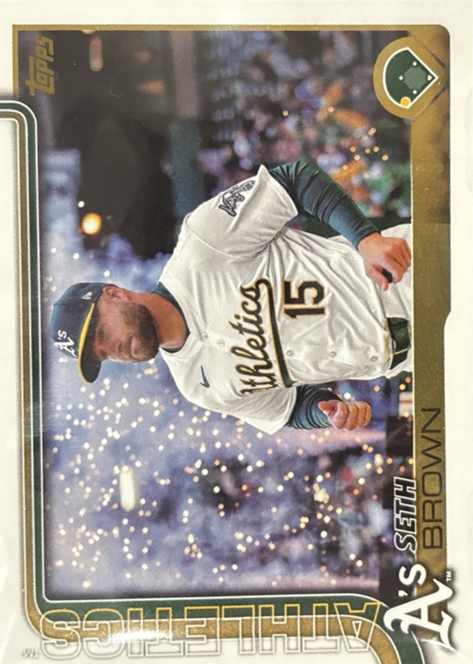 Seth Brown 2025 Topps #8 Golden Mirror Image Variation /(SSP) Price ...