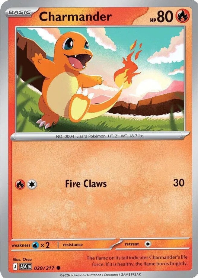 Charmander 2026 Mega Evolution: Ascended Heroes #20/217 Base Price ...