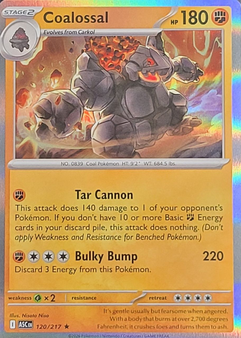 Coalossal 2026 Mega Evolution: Ascended Heroes #120/217 Holo Price ...