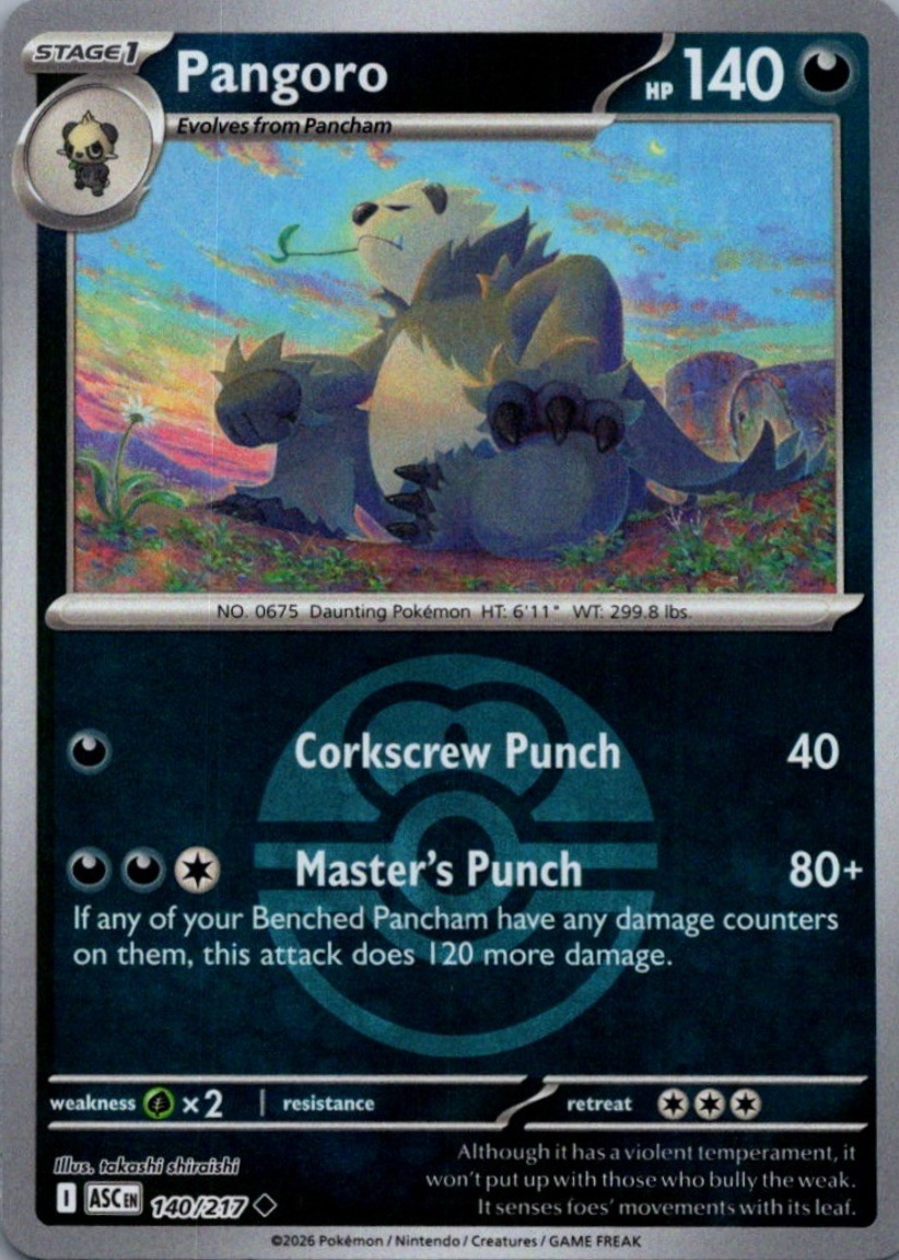 Pangoro 2026 Mega Evolution: Ascended Heroes #140/217 Love Ball Reverse ...