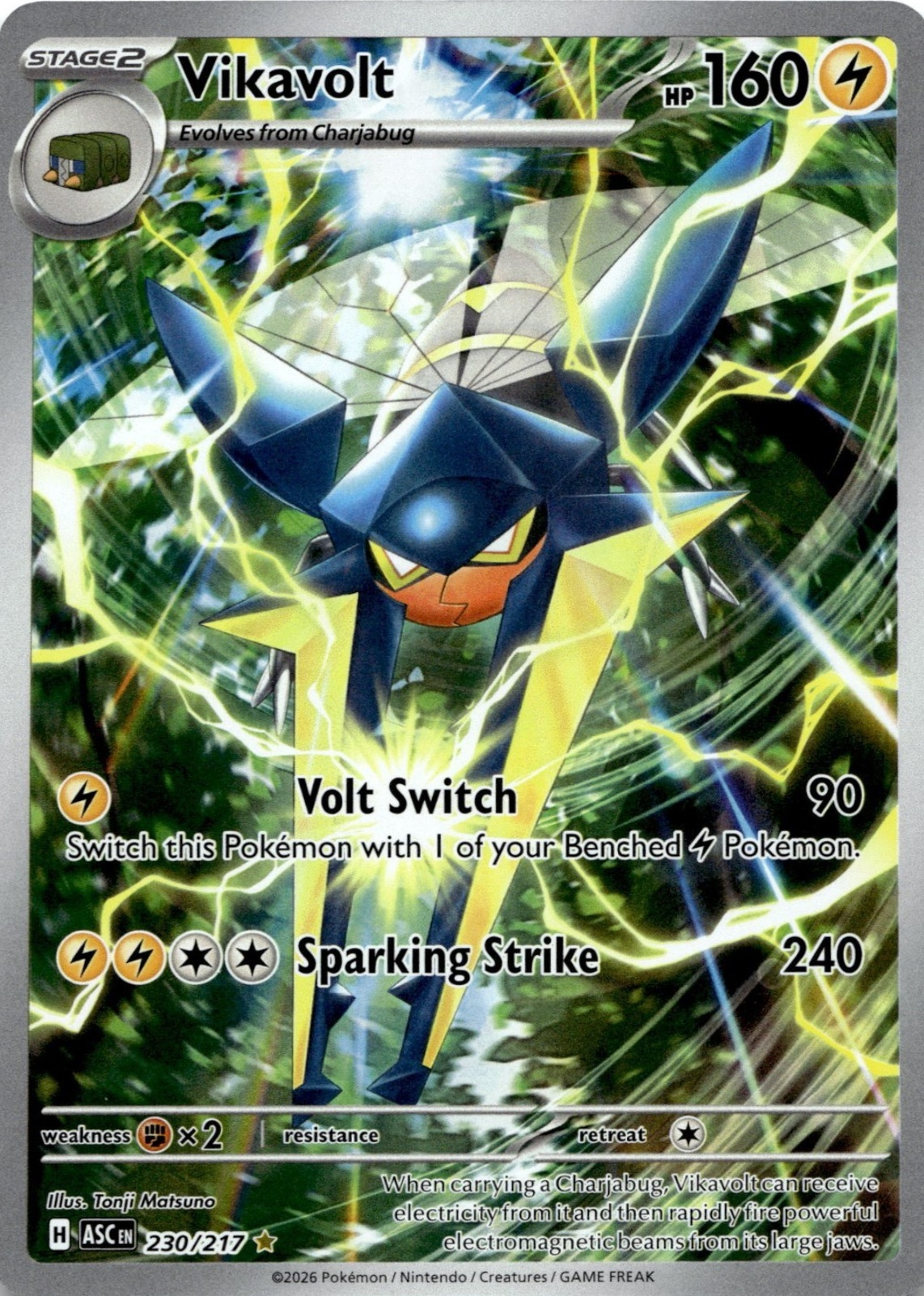 Vikavolt 2026 Mega Evolution: Ascended Heroes #230/217 Illustration ...
