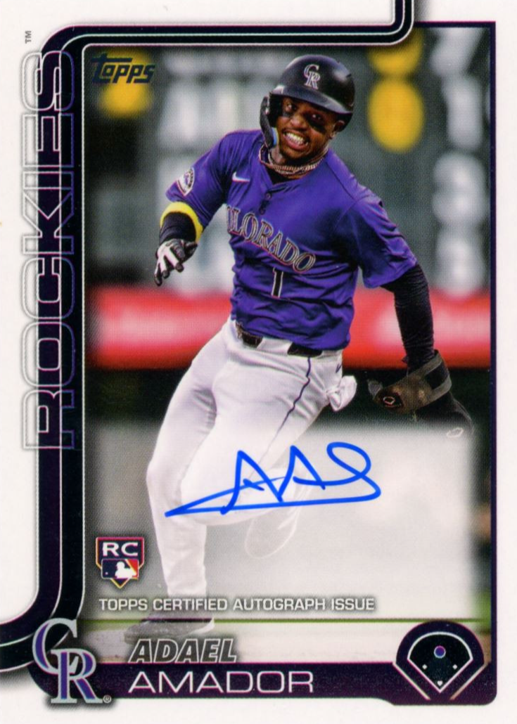 Adael Amador 2025 Topps #191 Flagship Real One Autographs Price Guide ...