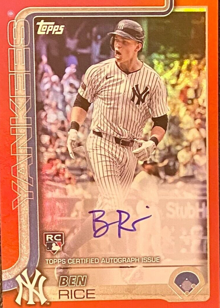 Ben Rice 2025 Topps #337 Flagship Real One Autographs - Red Foil /5 ...