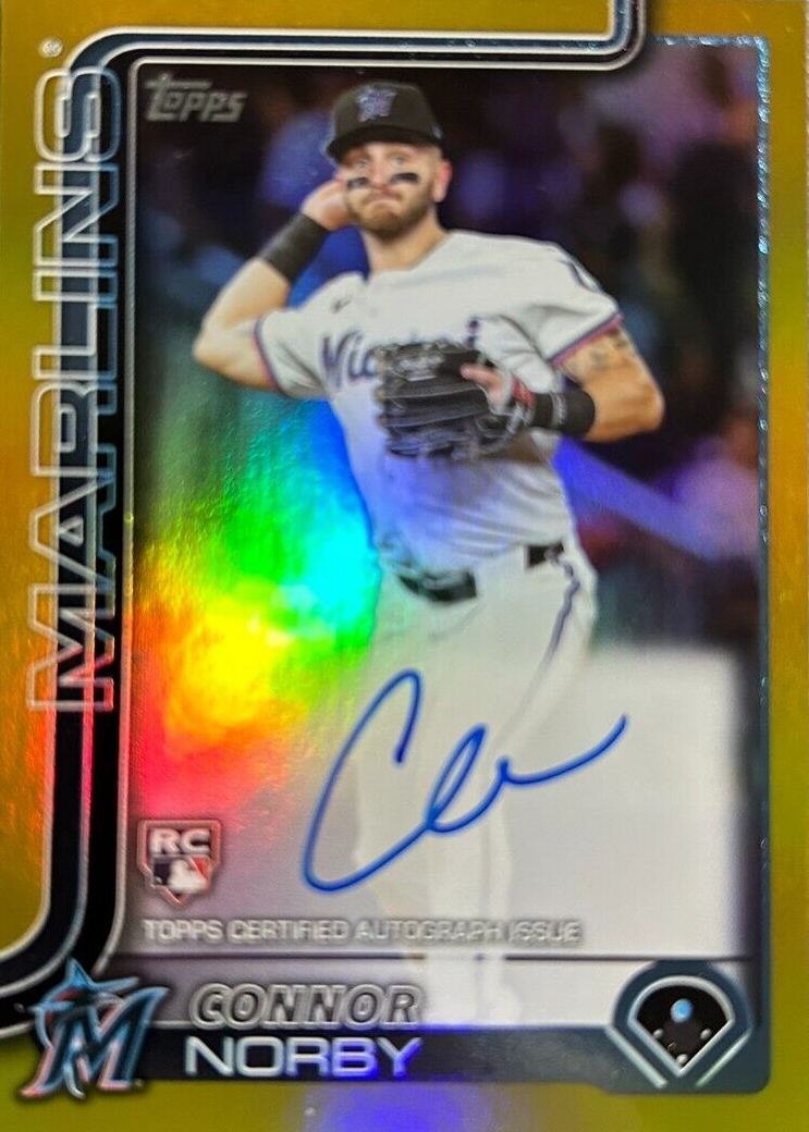 Connor Norby 2025 Topps #132 Flagship Real One Autographs - Gold Foil ...