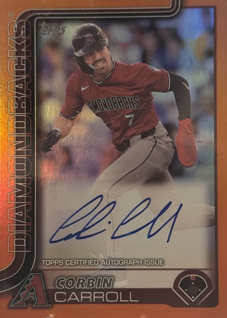 Corbin Carroll 2025 Topps #78 Flagship Real One Autographs - Orange ...