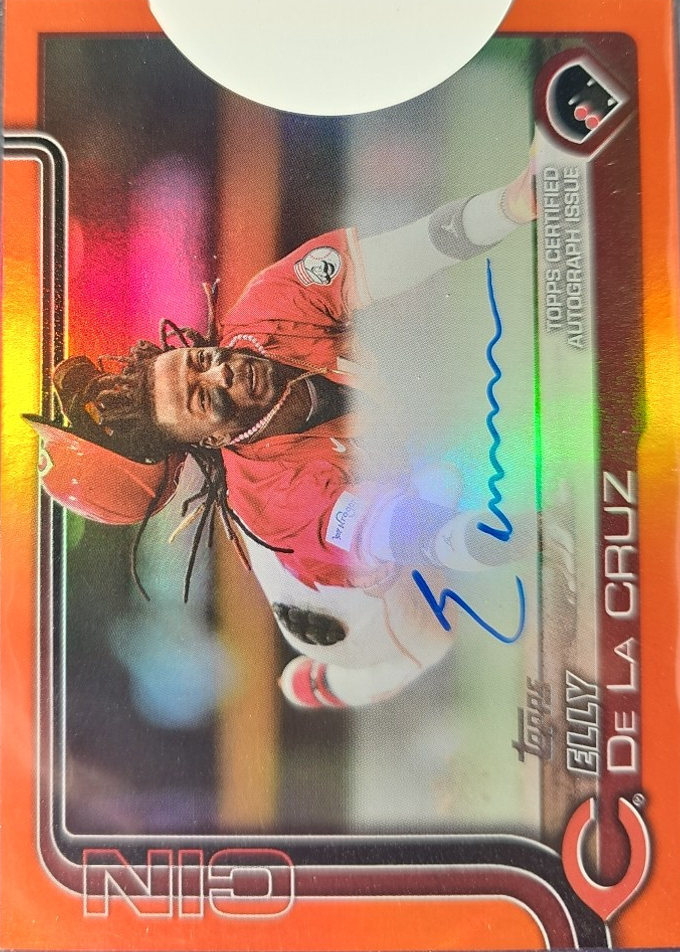 Elly De La Cruz 2025 Topps #150 Flagship Real One Autographs - Orange ...