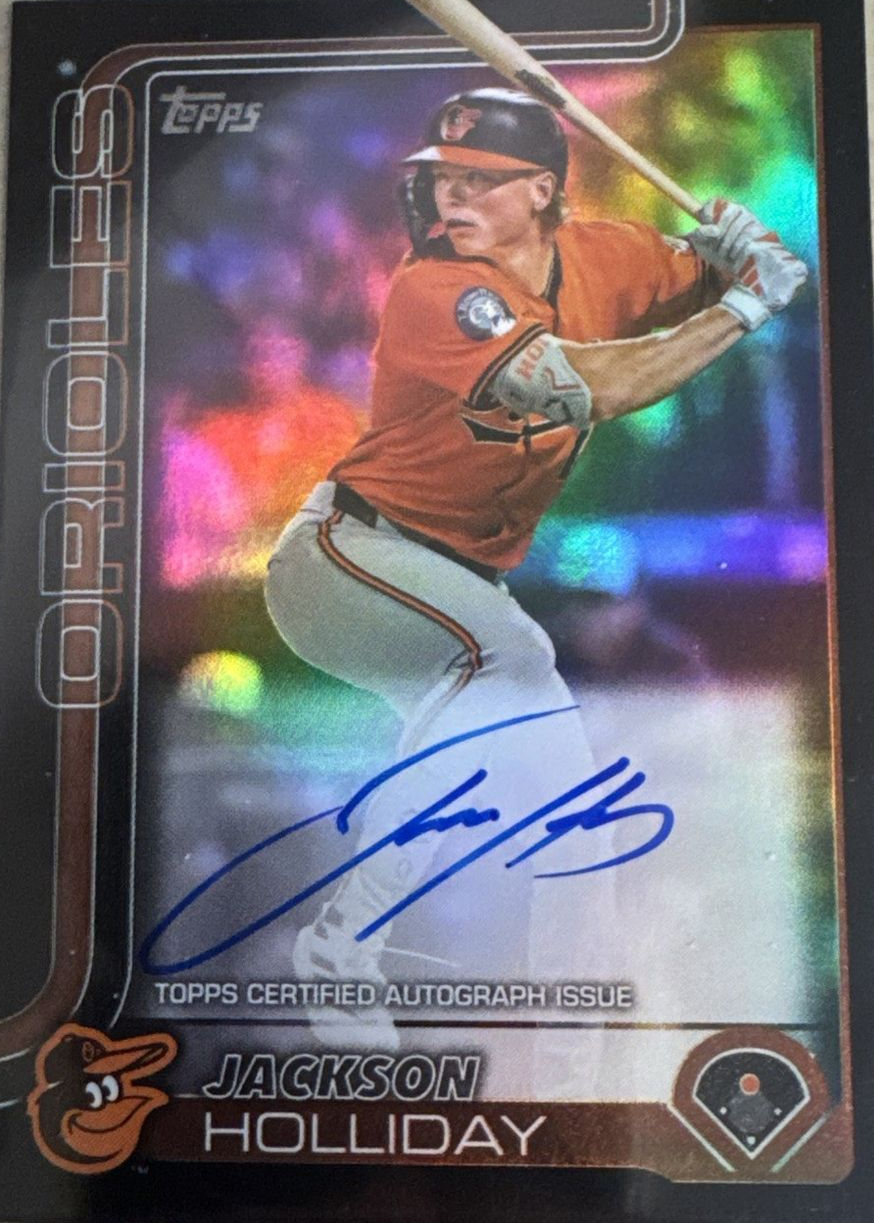 Jackson Holliday 2025 Topps #220 Flagship Real One Autographs - Black ...