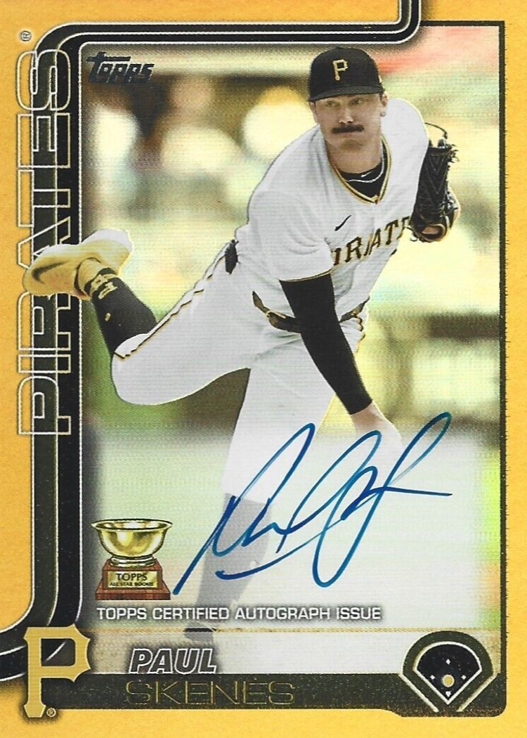 Paul Skenes 2025 Topps #98 Flagship Real One Autographs - Gold Foil /50 ...