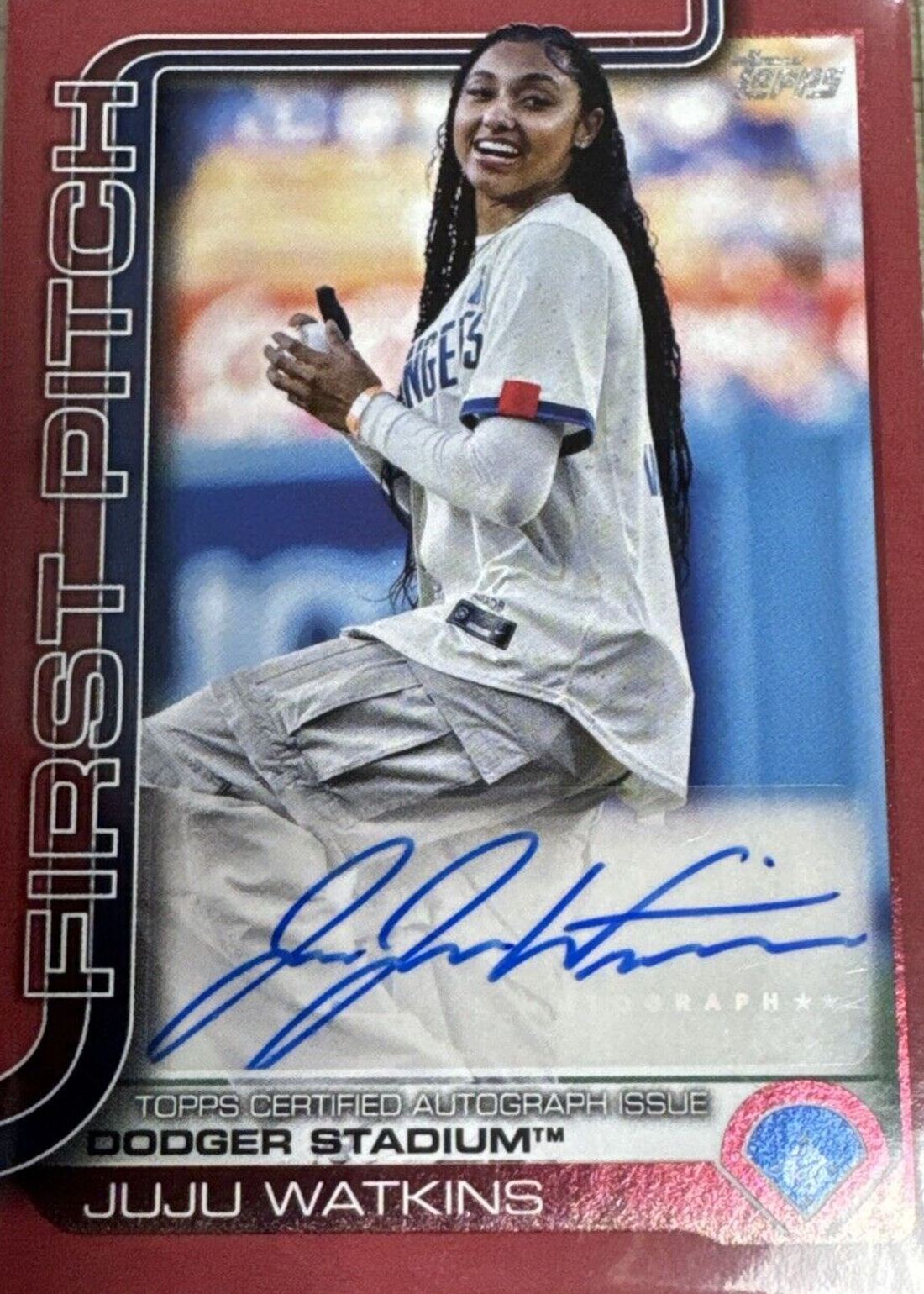 JuJu Watkins 2025 Topps #FPA-JW First Pitch Autographs - Red /5 Price ...